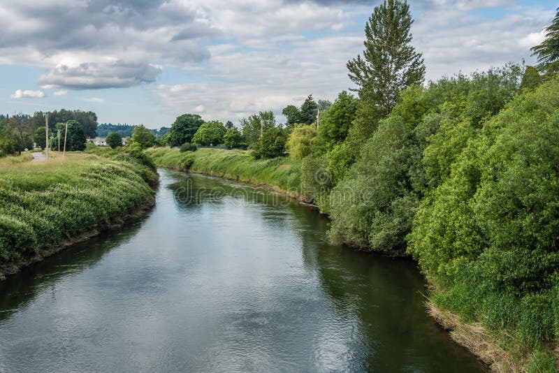 Pacific Northwest River stock photo. Image of kent, trees - 94759312