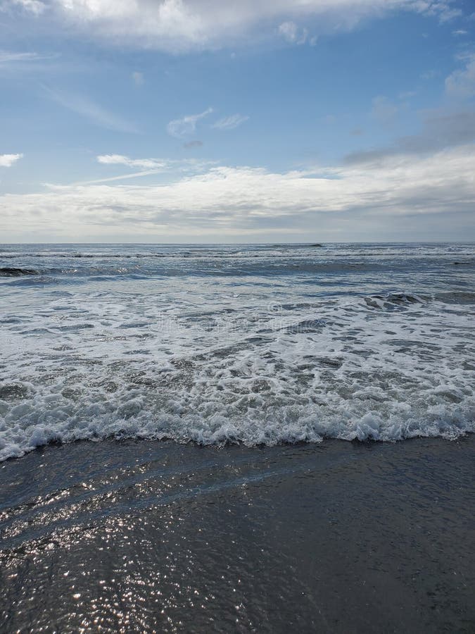 Pacific Ocean Beach stock photo. Image of rock, wall - 192744034