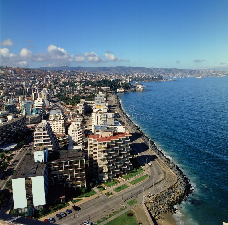 Vina del Mar, Chile editorial stock photo. Image of ocean - 258906438