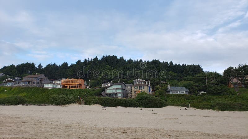 Pacific Ocean at Haystack Rock Oregon Coast Stock Photo - Image of ...