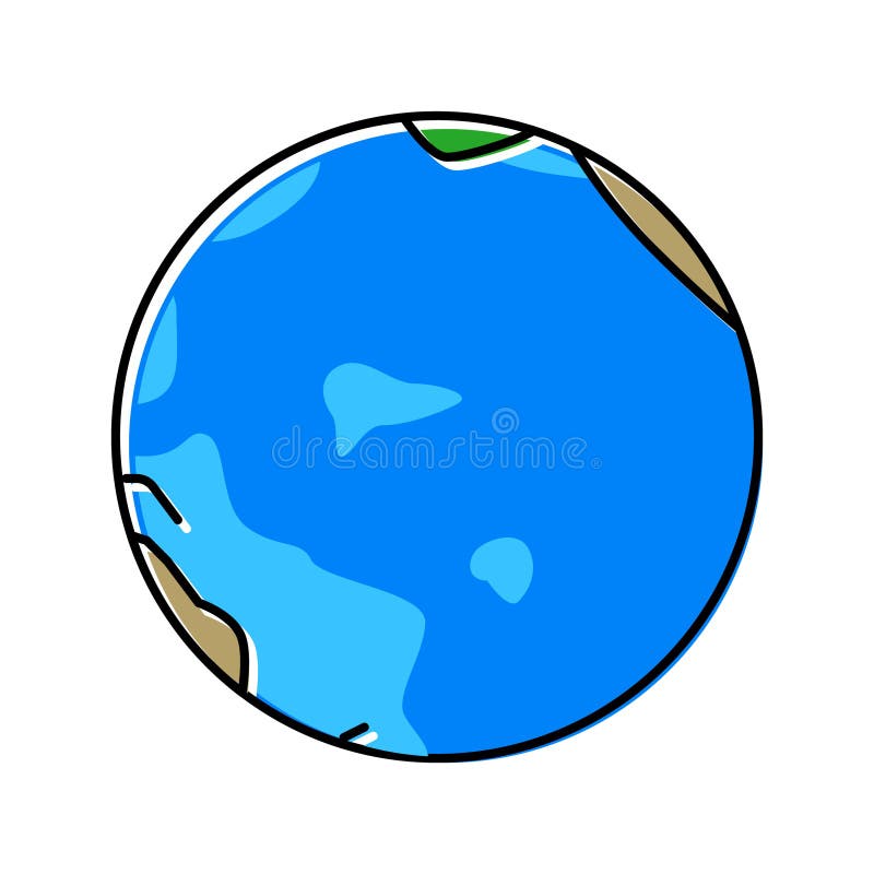 Pacific Ocean Map Color Icon Vector Illustration Stock Vector ...