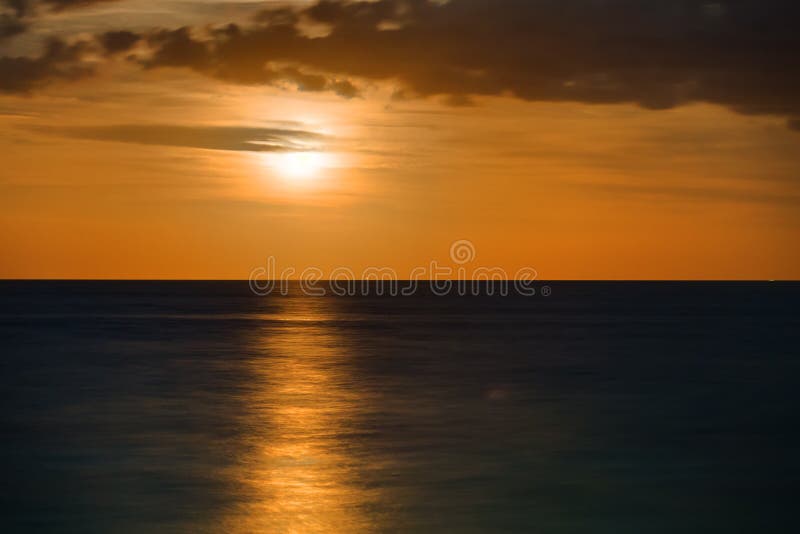 Pacific Ocean in the Night during Full Moon Stock Image - Image of ...