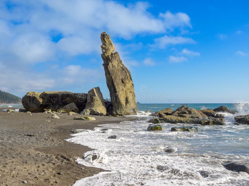 Pacific Ocean Northern Washington State Stock Image - Image of pacific ...