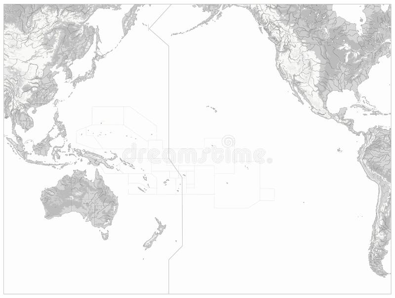 Blank Pacific Rim Map