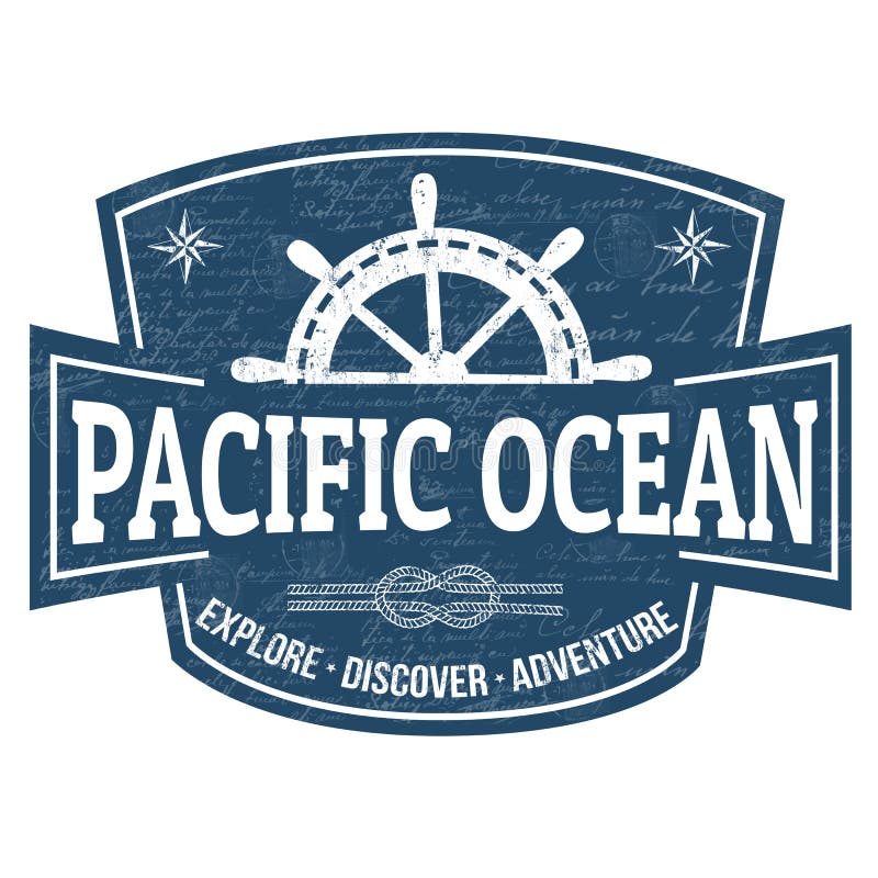 Pacific Ocean Sign or Stamp Stock Vector - Illustration of graphic ...