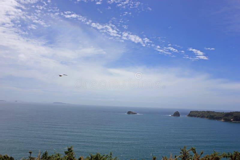 Pacific Ocean on a Sunny Afternoon Stock Image - Image of island ...