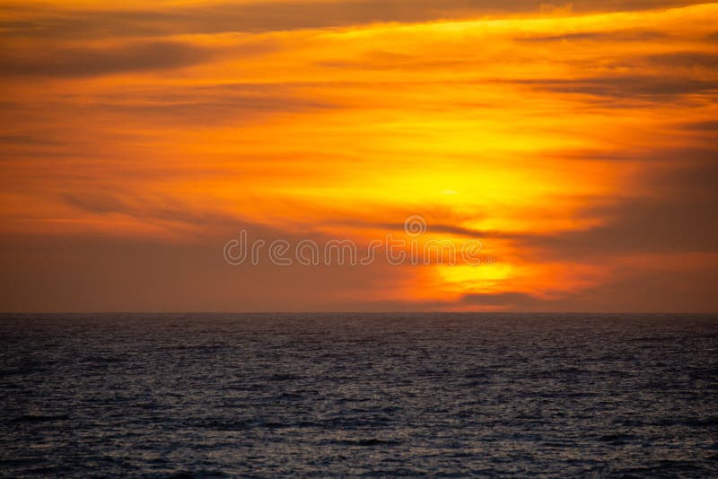 Pacific Ocean Sunset from Yachats, Oregon in August, Horizontal Stock ...