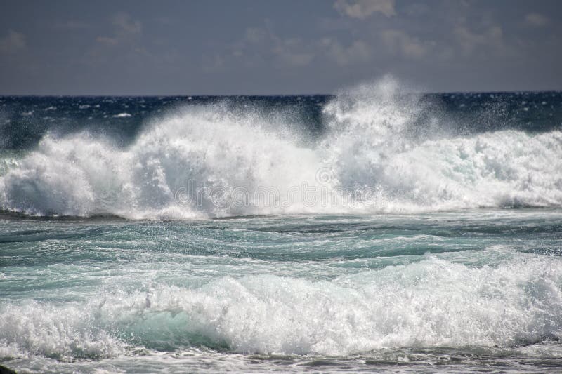 Pacific Ocean Waves on the Shore Stock Photo - Image of sand, motion ...