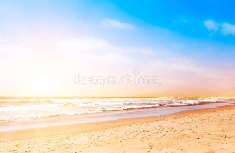 Pacific Ocean Waves at Sunset Stock Photo - Image of wave, coast: 191226374