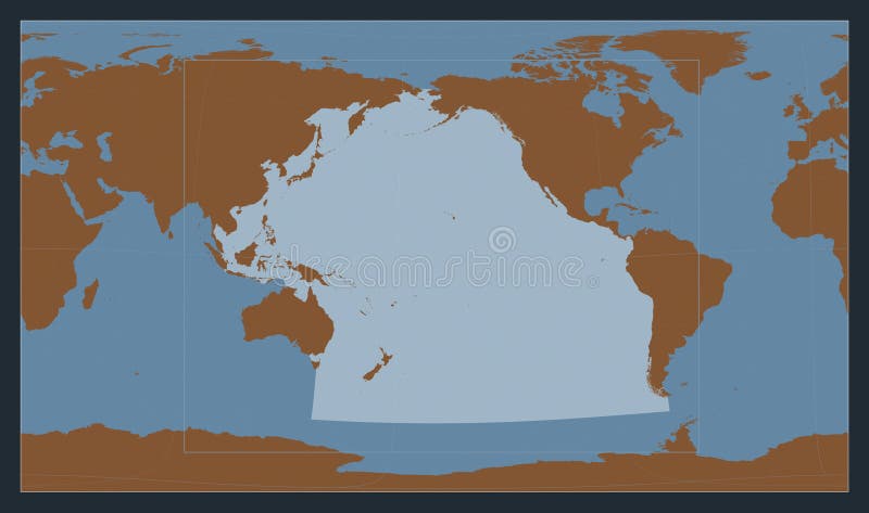 Pacific Ocean on the World Map. Patterned Stock Illustration ...