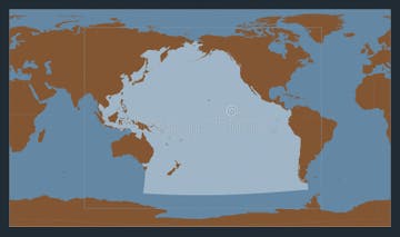 Pacific Ocean on the World Map. Patterned Stock Illustration ...