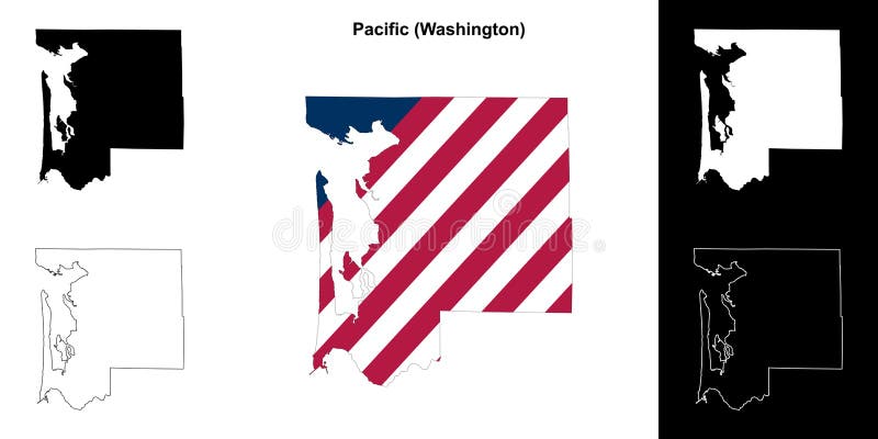 Pacific outline map stock illustration. Illustration of blank - 324192057