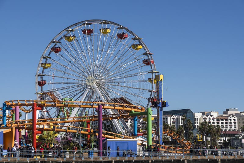 Pacific park editorial stock photo. Image of pier, santa - 65471493