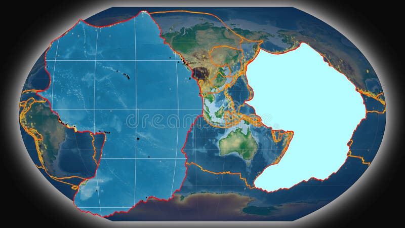 Pacific Plate Presented, Kavrayskiy Projection - Physical Stock ...