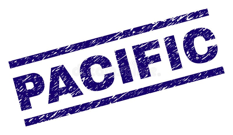 Scratched Textured PACIFIC Stamp Seal Stock Vector - Illustration of ...