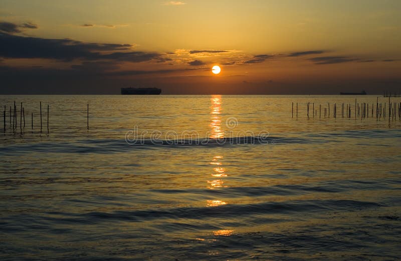 Pacific Sunset stock photo. Image of away, ocean, blue - 102795668