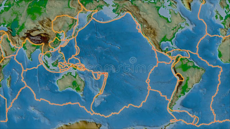 Pacific Tectonic Plate. Physical. Borders First. Van Der Grinten ...