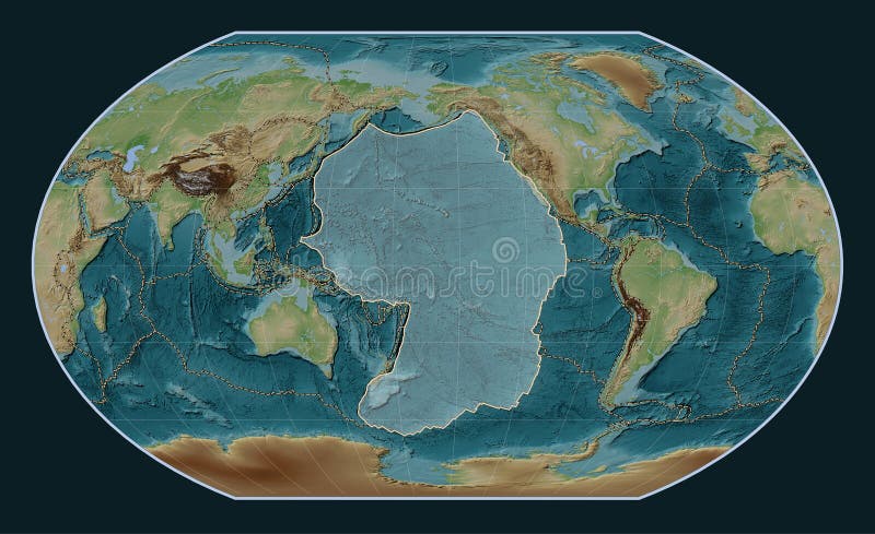 Pacific Tectonic Plate. Wiki. Kavrayskiy VII. Boundaries Stock ...