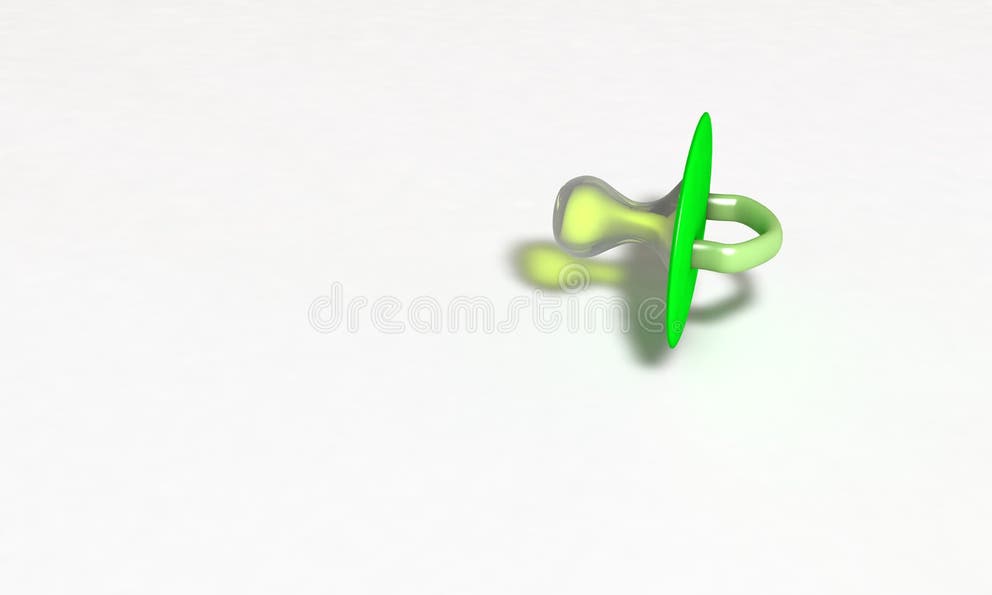 Pacifier Concept Right View 3d Render Stock Illustration - Illustration ...