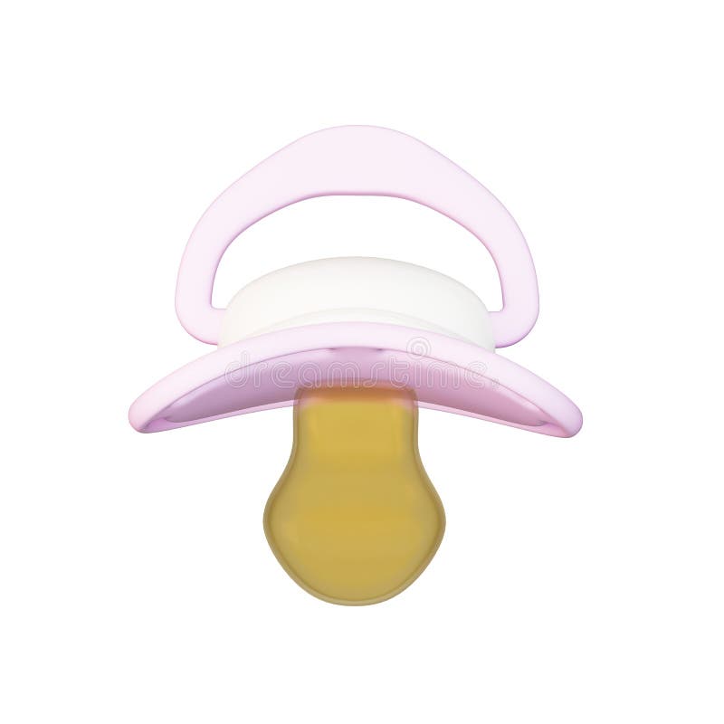 Pacifier Isolated on White Background Stock Illustration - Illustration ...