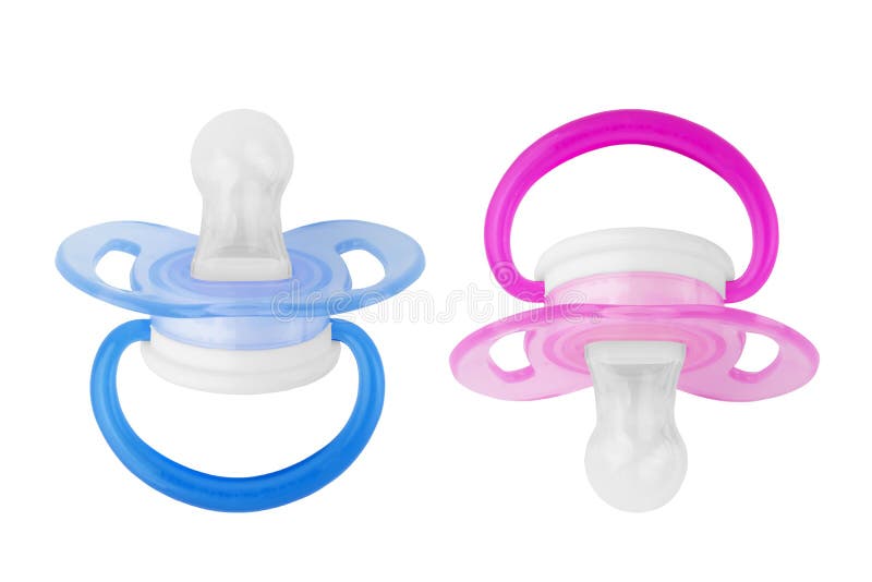 Pacifier Isolated on a White. Pink Baby`s Pacifier Isolated on White ...