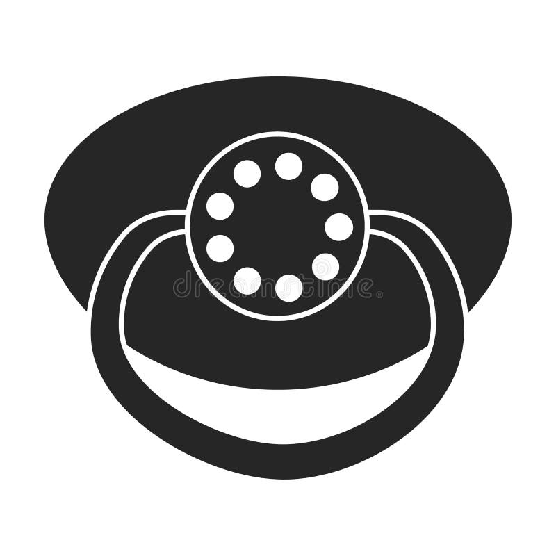 Pacifier Vector Icon.Cartoon Vector Icon Isolated on White Background ...