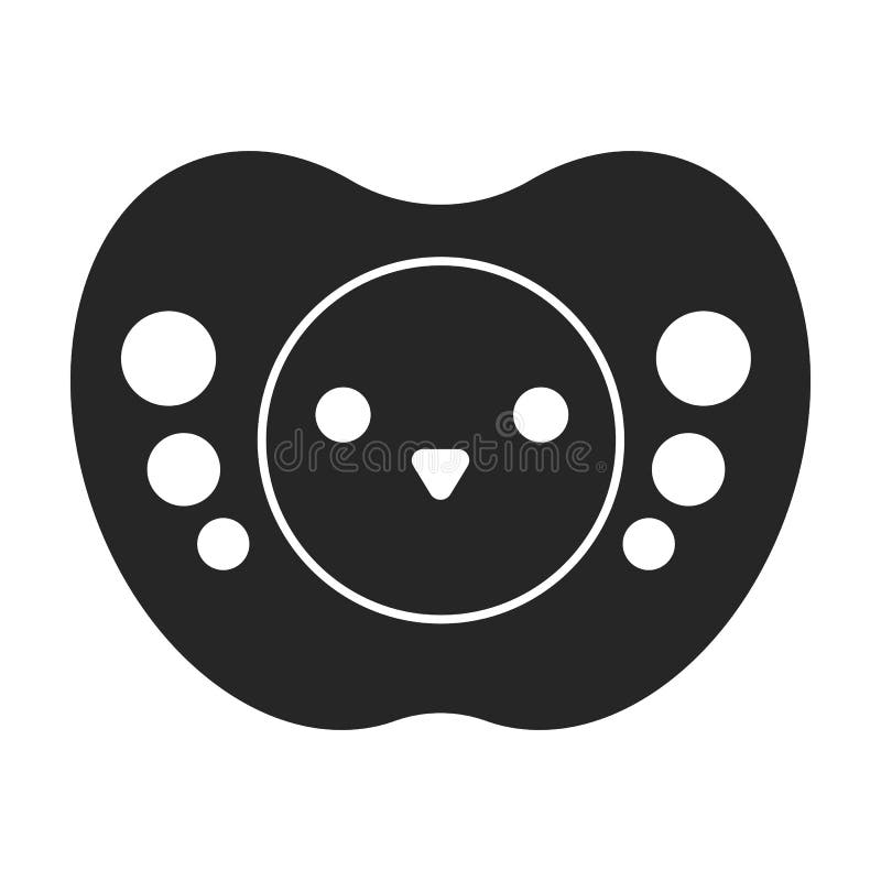 Pacifier Vector Icon.Cartoon Vector Icon Isolated on White Background ...