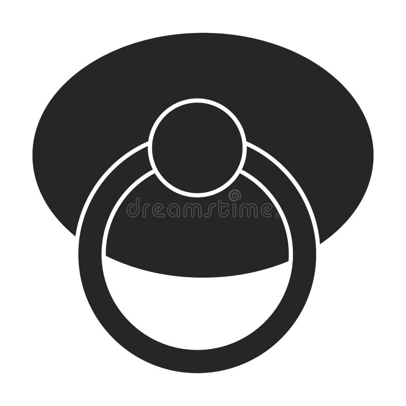 Pacifier Vector Icon.Black Vector Icon Isolated on White Background ...