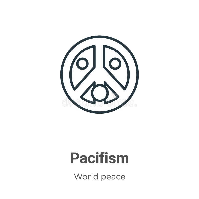 Pacifism Outline Vector Icon. Thin Line Black Pacifism Icon, Flat ...