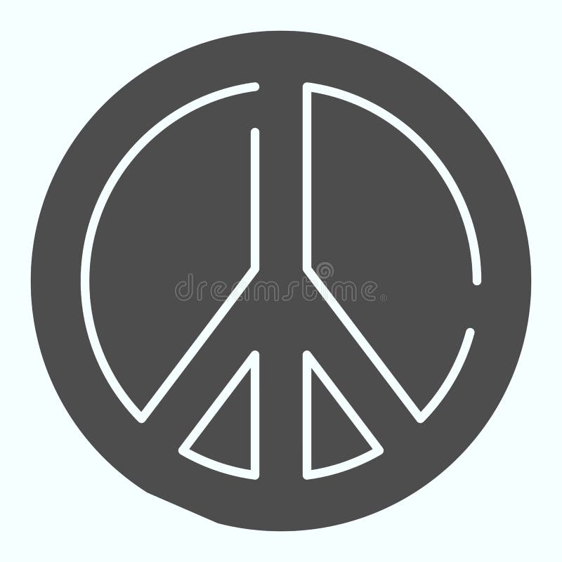Pacifism Solid Icon. Peace Symbol Vector Illustration Isolated on White ...