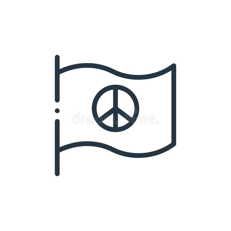 Pacifism Line Icon. Peace Symbol Vector Illustration Isolated on White ...