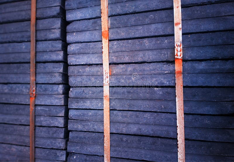 Pack of Asphalt Blocks for Street Pavement Background Stock Photo ...