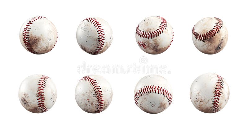Pack of Baseball on Transparent Background Stock Illustration ...