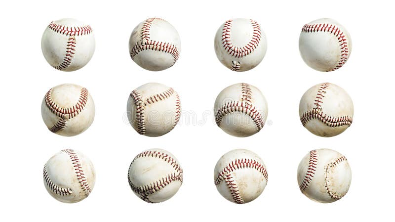 Pack of Baseball on Transparent Background Stock Illustration ...