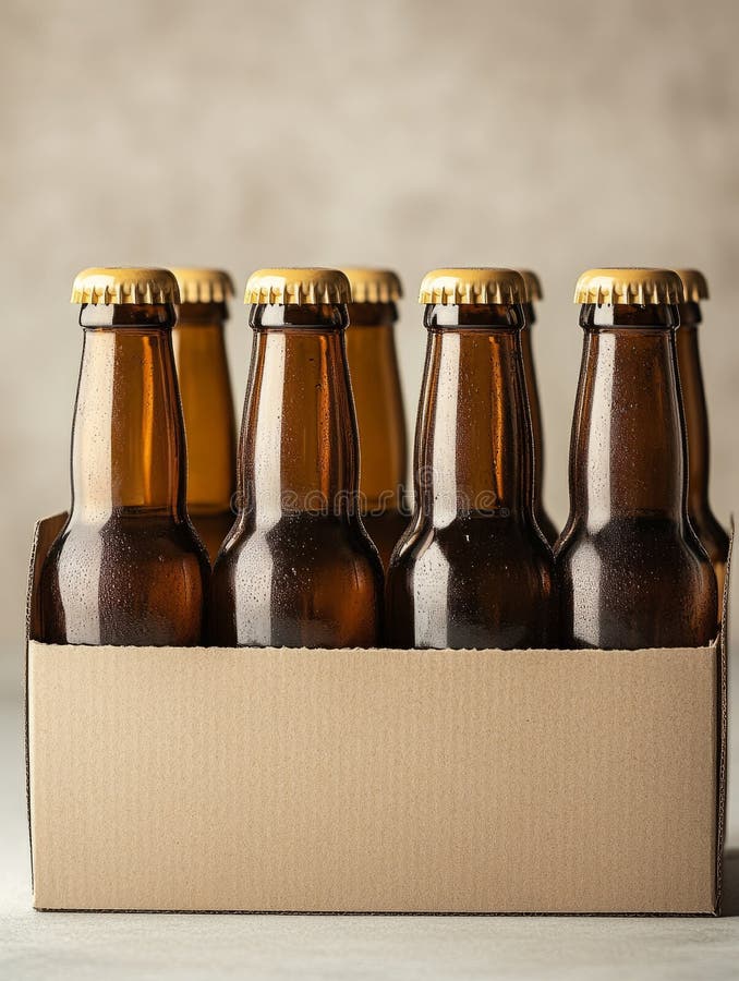 Pack of Beer Bottles in a Cardboard Box Stock Photo - Image of brewery ...