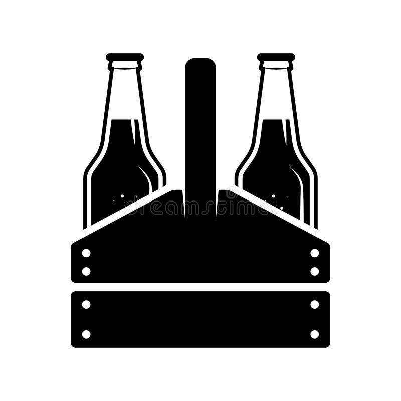 Pack of Beer Bottles Icon. Case Crate Beer Box Vector Illustration ...