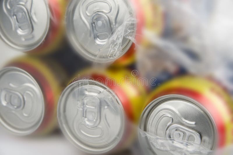 Pack of a Beer Can. Alcohol Drink Stock Image - Image of metal, shiny ...