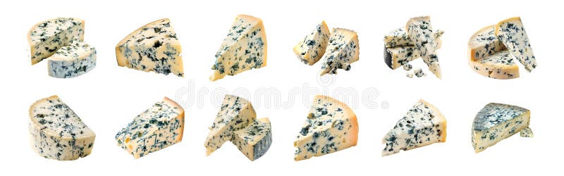 Pack of Blue Cheese on Transparent Background Stock Illustration ...