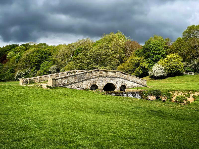 Pack bridge in a field stock image. Image of history - 234070737