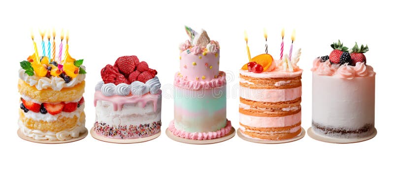 Pack of Cakes Against Transparent Background for Bakery Branding ...