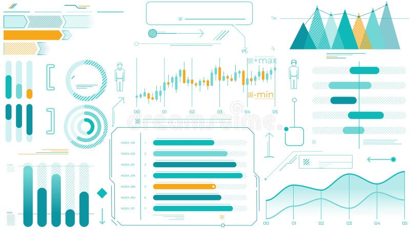 Set of Animated Infographic Elements and Charts Stock Video - Video of ...
