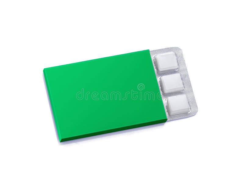 Pack of Chewing Gum Isolated on White with Clipping Path Stock Image ...