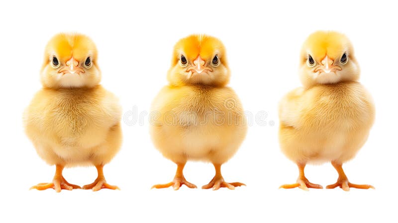 Pack of Chick Set Against Transparent Background for Farm Education ...