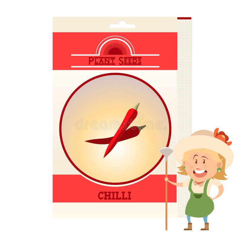 Pack of Chilli seeds icon stock vector. Illustration of chili - 89494095