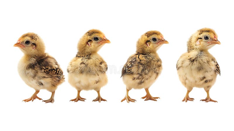 Pack Chirpy Chick Set in Different Poses Against Transparent Background ...