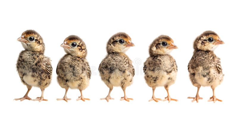 Pack Chirpy Chick Set in Different Poses Against Transparent Background ...