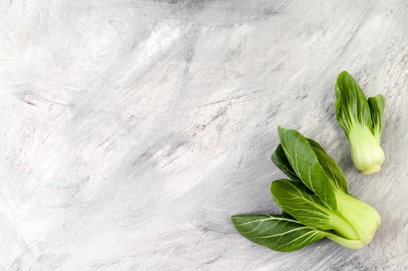 Pack-choy Salad Mini on an Old Painted Background. Stock Image - Image ...