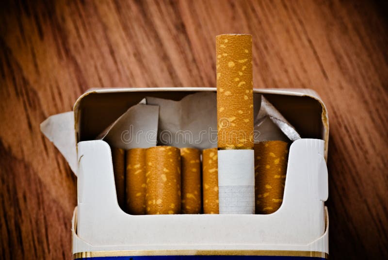 Pack of cigarettes stock photo. Image of brown, cigarette - 13701238