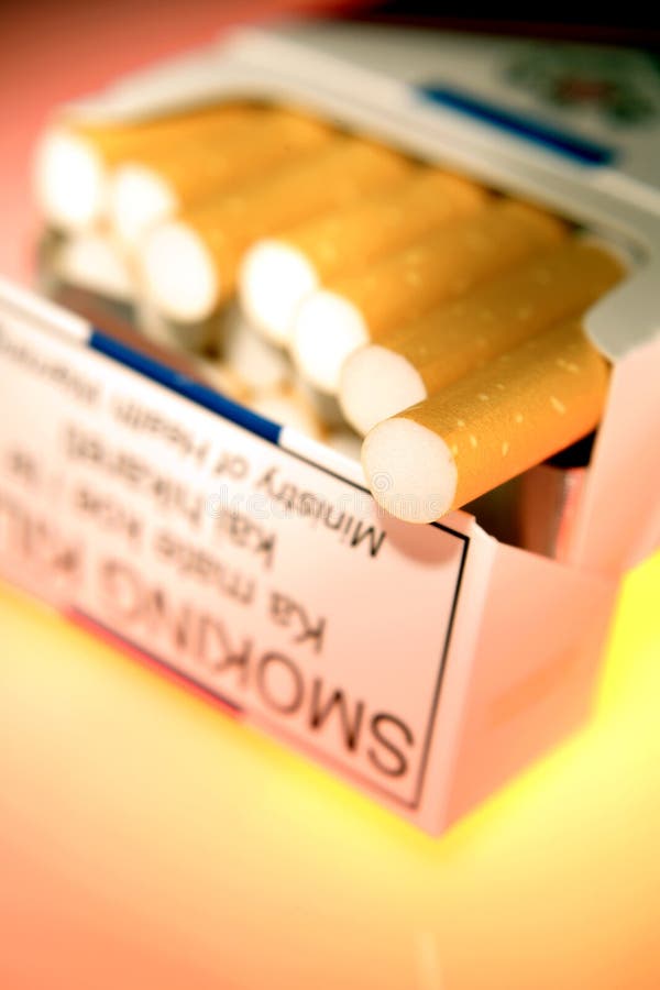 Pack of cigarettes. stock photo. Image of pack, illness - 15316922