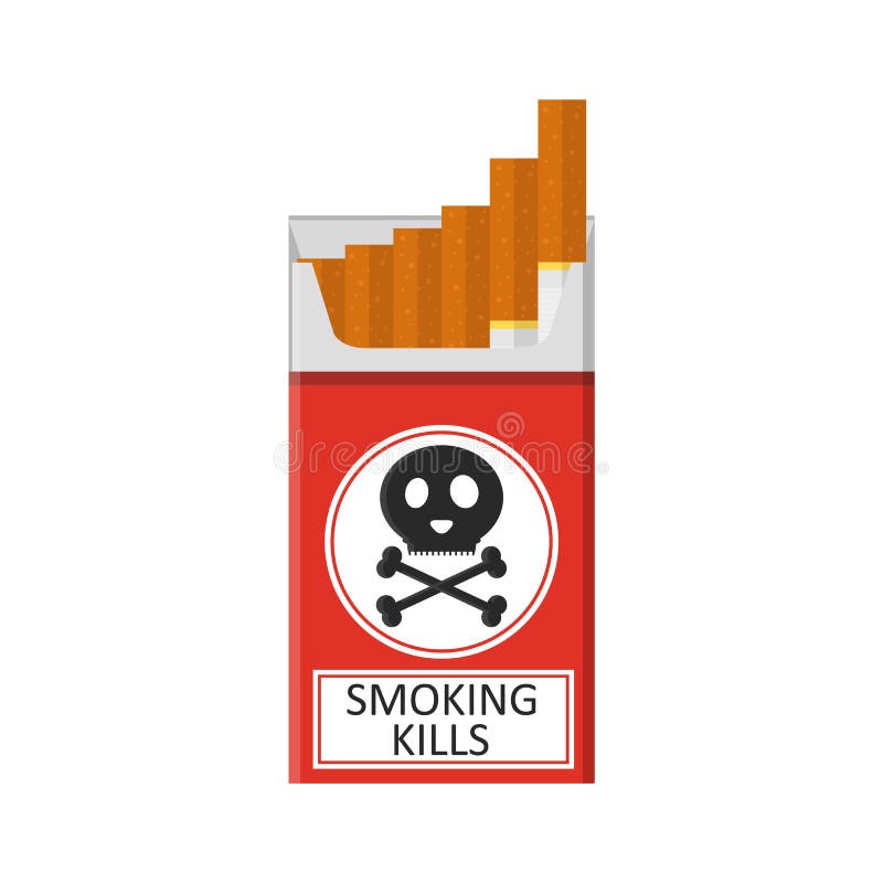 Pack of Cigarettes. Flat Style Stock Vector - Illustration of flat ...